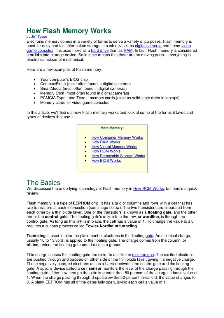 How flash memory works