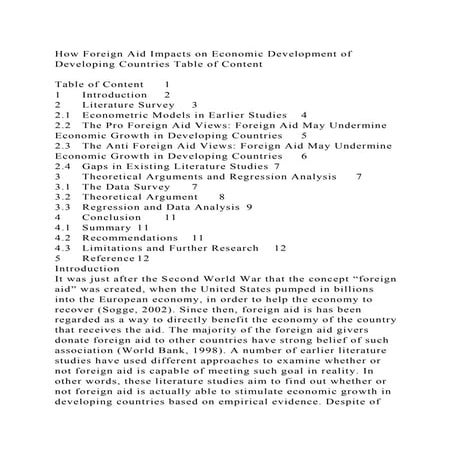 How Foreign Aid Impacts on Economic Development of Developing Countr.docx