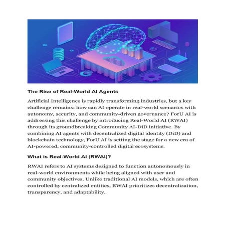How ForU AI is Pioneering the Future of Real-World AI Agents with ...