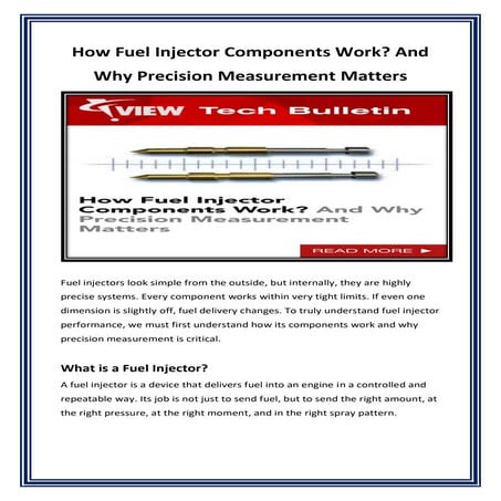 How Fuel Injector Components Work And Why Precision Measurement Matters ...