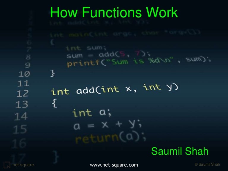 How Functions Work