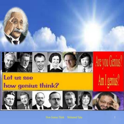 How genius think let us know | PPTX | Science