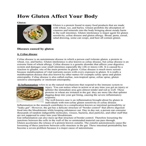 How gluten affect your body | PDF