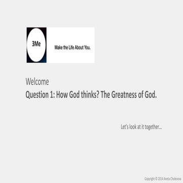 How god thinks the greatness of god. | PPTX