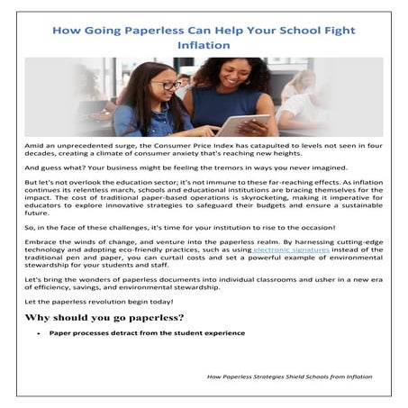 Creating a Paperless Classroom | PDF