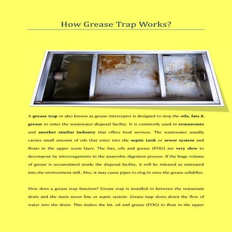 How Grease Trap Works? | PDF