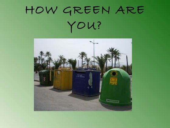 How Green Are You1 | PPT
