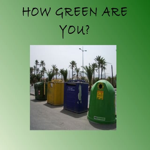 How green are you questionnaire | PPT