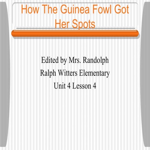How guinea fow | PPT
