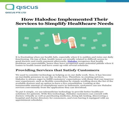 How halodoc implemented their services to simplify healthcare needs | PDF