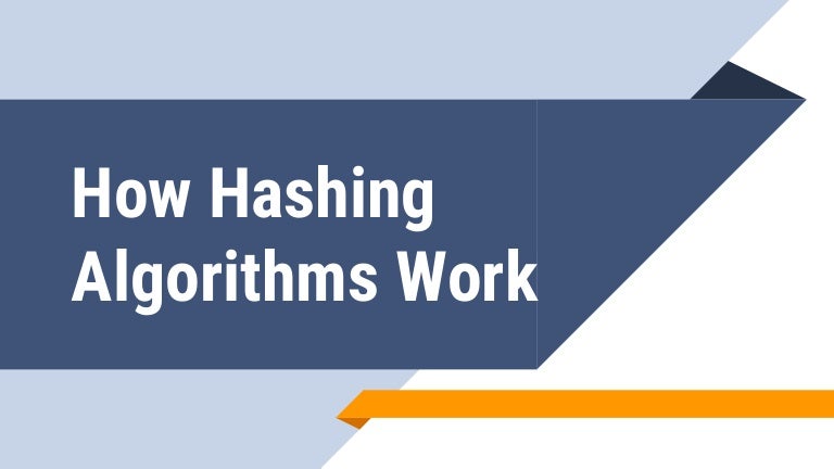 How Hashing Algorithms Work 6793