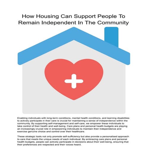 How Housing Can Support People To Remain Independent In The Community | PDF