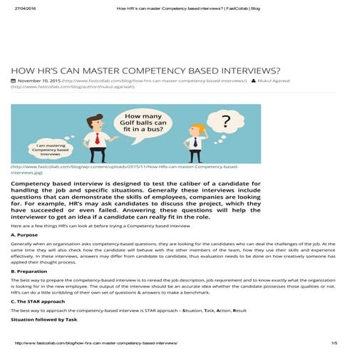 How hr’s can master competency based interviews fast_collab _ blog | PDF | Resume Writing and ...