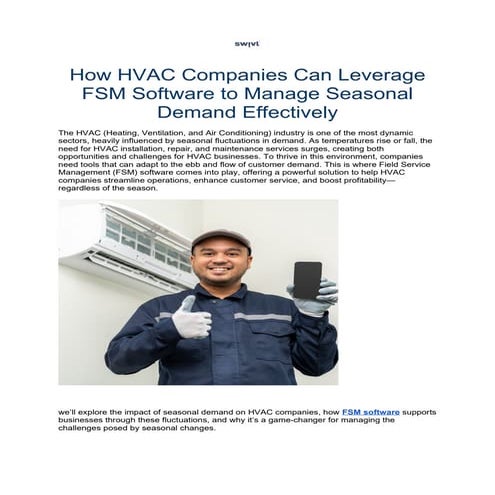 Why HVAC Companies Need FSM Software To Handle Seasonal Demand.pdf