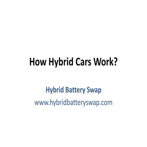 How hybrid cars work | PPTX