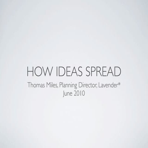 How ideas spread | PPT
