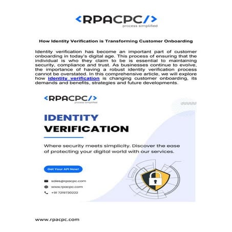 Customer Identity Verification: Everything You Should Know | PPTX