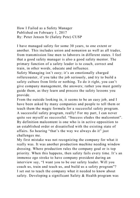 Safety Culture Power Point | PPTX