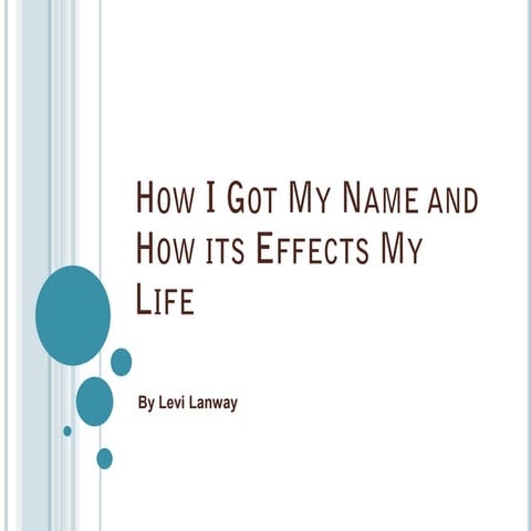 How i got my name and how its | PPT
