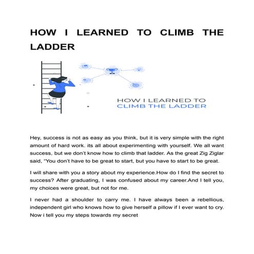 HOW I LEARNED TO CLIMB THE LADDER | PDF
