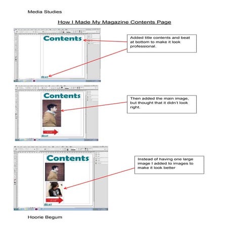 How I Made My Contents Page | DOCX