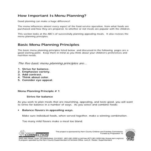 Howimportantismenuplanning | PDF