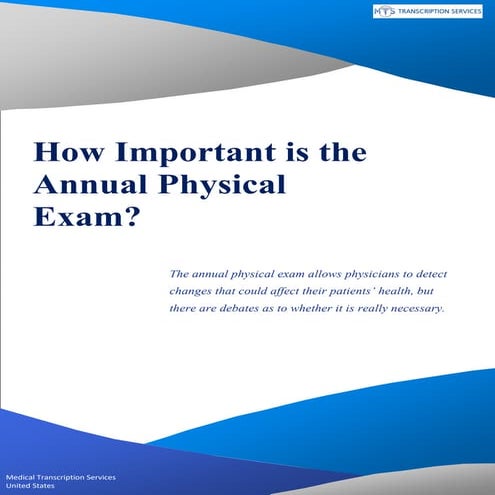 How Important is the Annual Physical Exam? | PDF