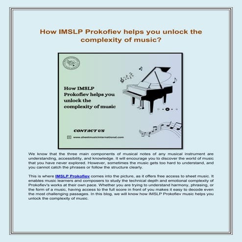 How IMSLP Prokofiev helps you unlock the complexity of music.pdf
