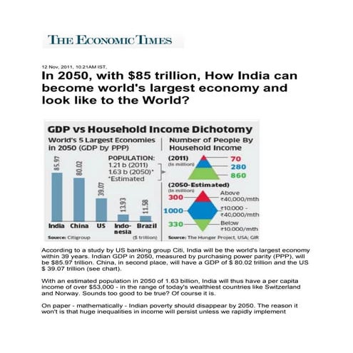How india look like in 2050 | PDF