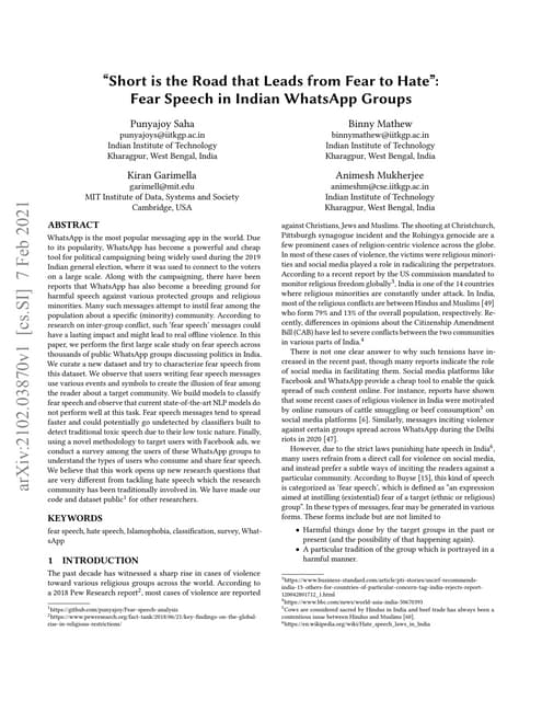 Social Network Hate Speech Detection For Amharic Language Pdf