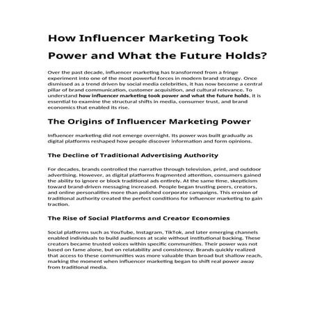 How Influencer Marketing Took Power and What the Future Holds.docx