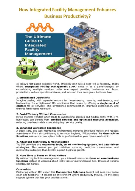 Integrated Facilities Management India - FFS | PPTX