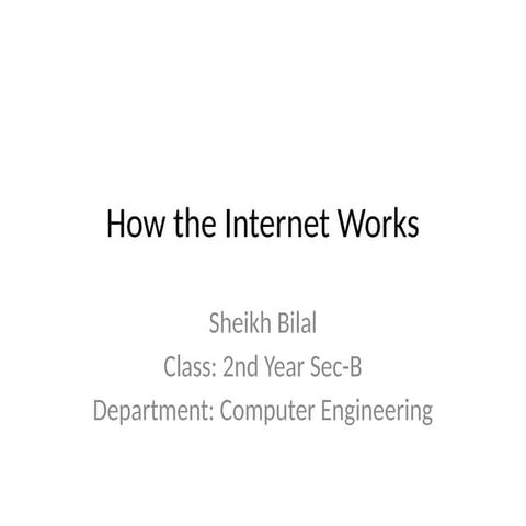 How_Internet_Works_Presentation_For Beginners | PPTX