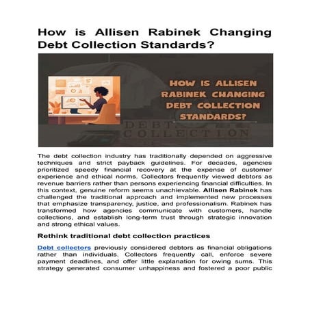What Makes Allisen Rabinek Outstanding Collection Professional | PDF
