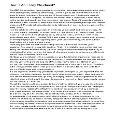 How Is An Essay Structured? | PDF