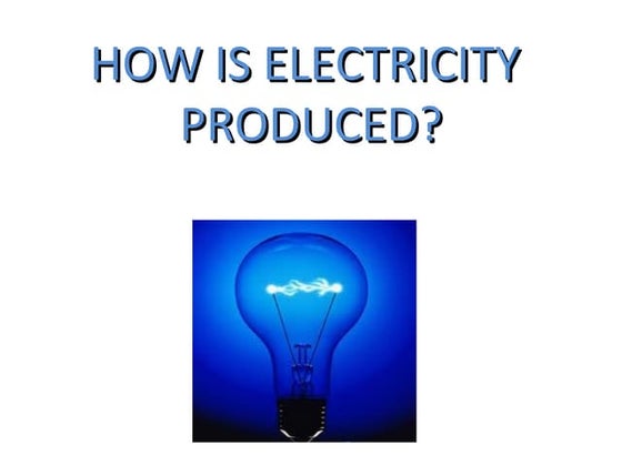 Electricity generation, distribution and transmission | PPTX | Physics ...