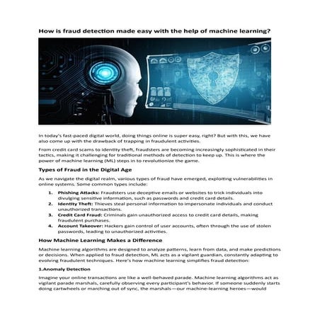 How is fraud detection made easy with the help of machine learning.pdf