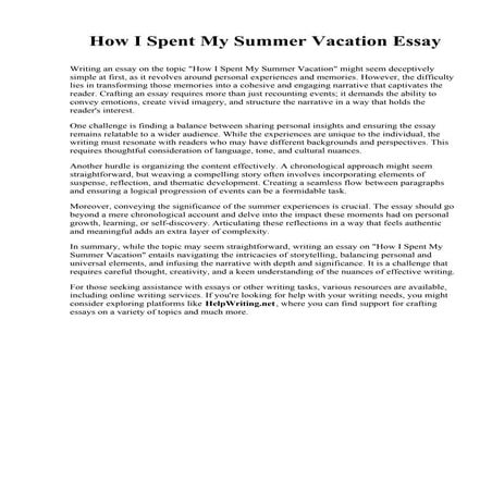 How I Spent My Summer Vacation Essay.pdf