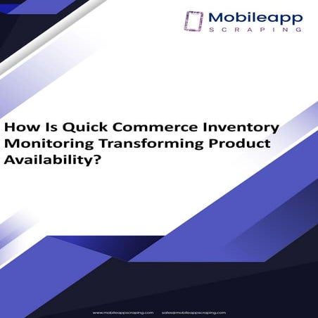 How Is Quick Commerce Inventory Monitoring Transforming Product ...
