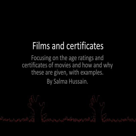 Film certificates | PPTX