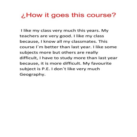 How it goes this course | PDF