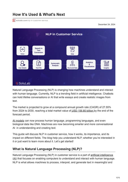 NATURAL LANGUAGE PROCESSING.pptx | Artificial Intelligence | Technology & Computing