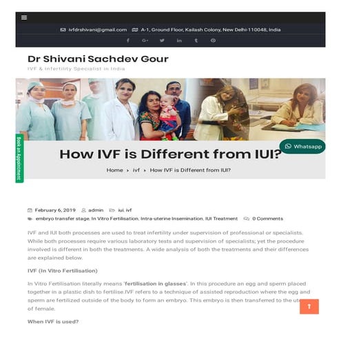 How IVF is Different from IUI? | PDF