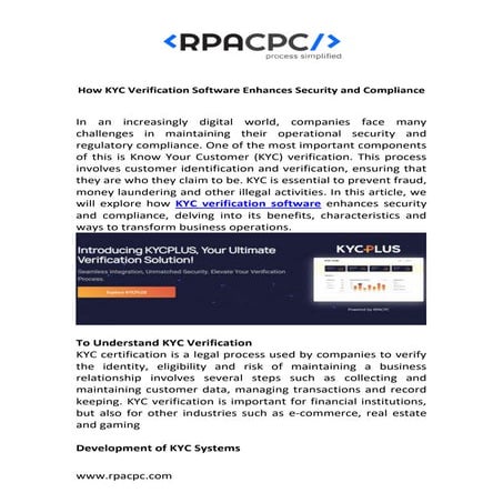 How KYC Verification Software Enhances Security and Compliance.docx