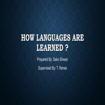 How to learn languages | PPTX