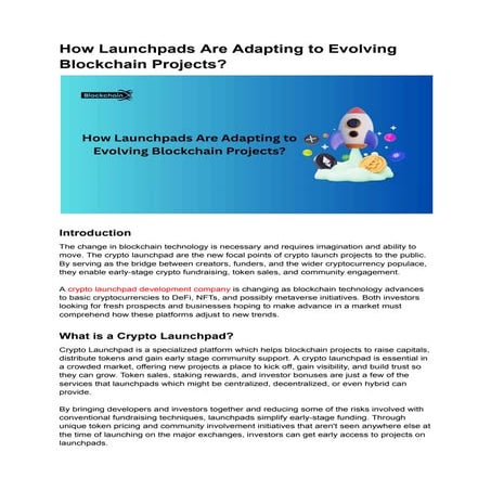 How Launchpads Are Adapting to Evolving Blockchain Projects? | PDF