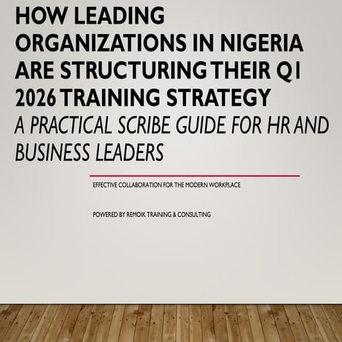 How Leading Organizations in Nigeria Are Structuring Their Q1 2026 ...