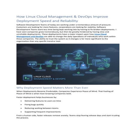 How Linux Cloud Management & DevOps Improve Deployment Speed and ...