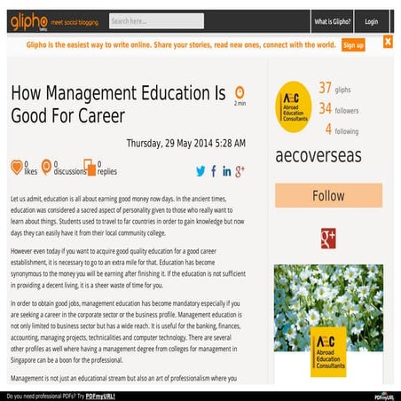What is the importance of management education | PDF