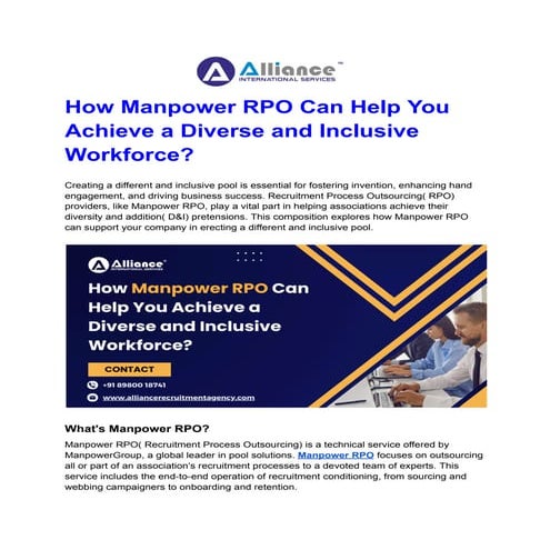 Recruitment Process Outsourcing (RPO) Company in India - ManpowerGroup ...